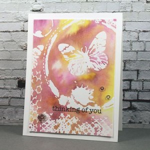 Technique: Mono-printing with Stencils – Card Making