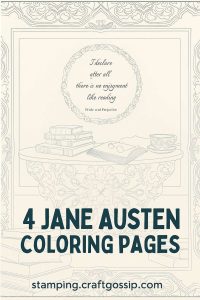 4 Jane Austen Coloring Pages – Card Making
