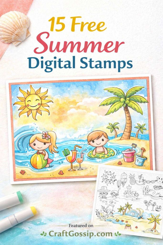 15 FREE Summer Digital Stamps – Card Making
