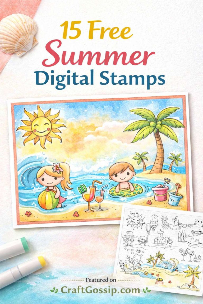 15 FREE Summer Digital Stamps – Card Making