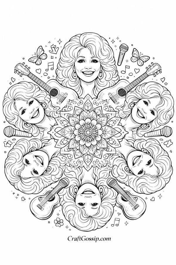 5 FREE Dolly Parton Coloring Pages to Download – Card Making