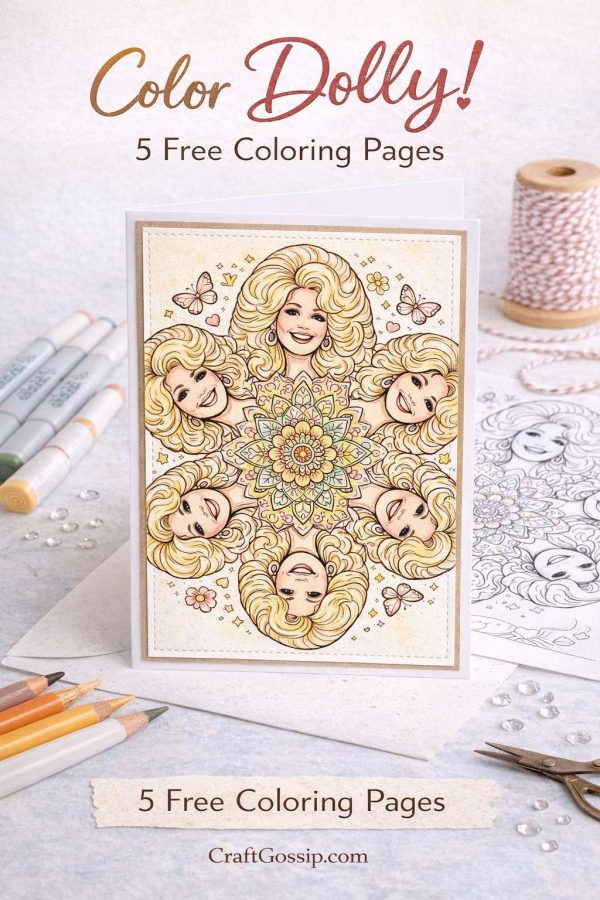5 FREE Dolly Parton Coloring Pages to Download – Card Making