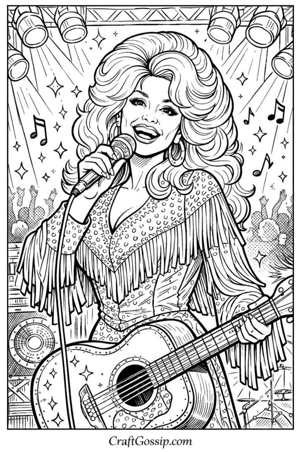 5 FREE Dolly Parton Coloring Pages to Download – Card Making