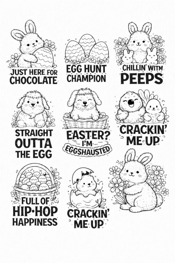 Free Easter Digital Stamps for Card Making (Perfect for Coloring and ...