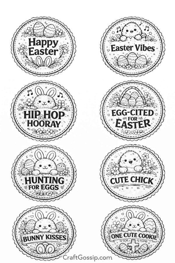 Free Easter Digital Stamps for Card Making (Perfect for Coloring and ...