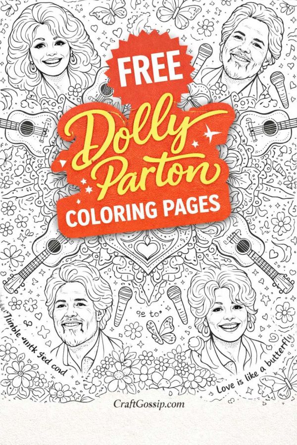 5 FREE Dolly Parton Coloring Pages to Download – Card Making