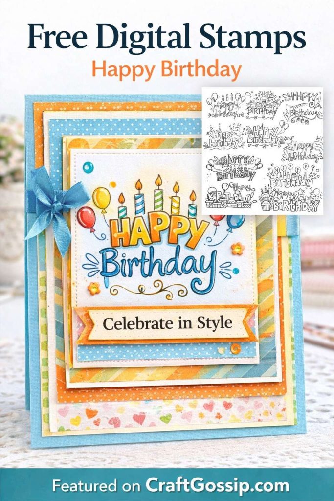 10 FREE Happy Birthday Digital Stamps – Card Making
