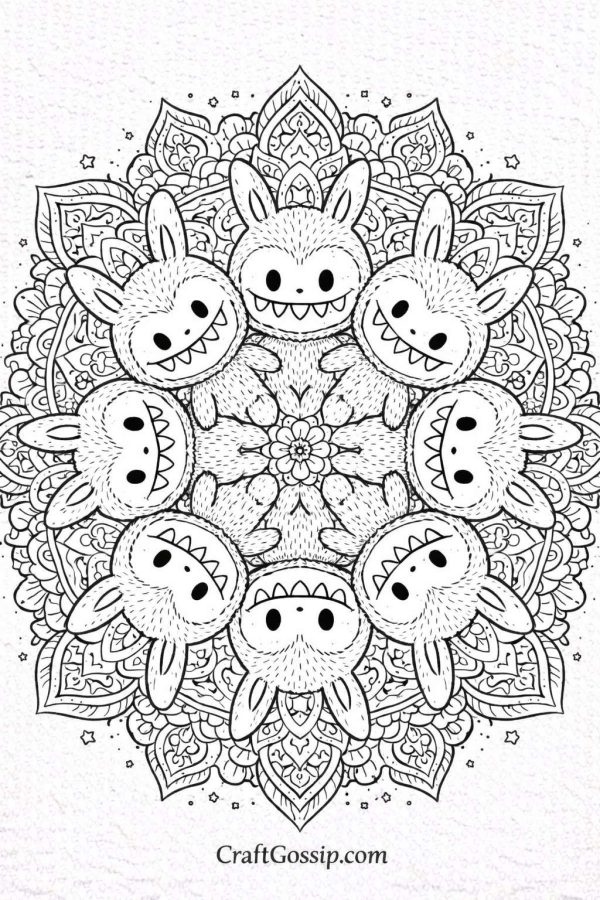18 FREE Labubu Coloring Pages and Digital Images – Card Making