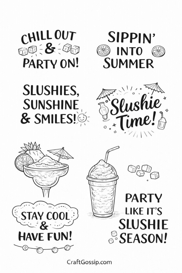 Free Ninja Slushie Digital Stamps for Card Making and Paper Crafts ...