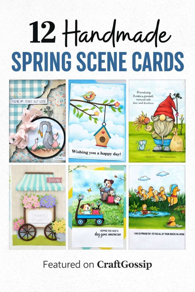 12 Handmade Spring Scene Cards – Card Making