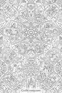 6 FREE Tarot Card Coloring Pages – Card Making