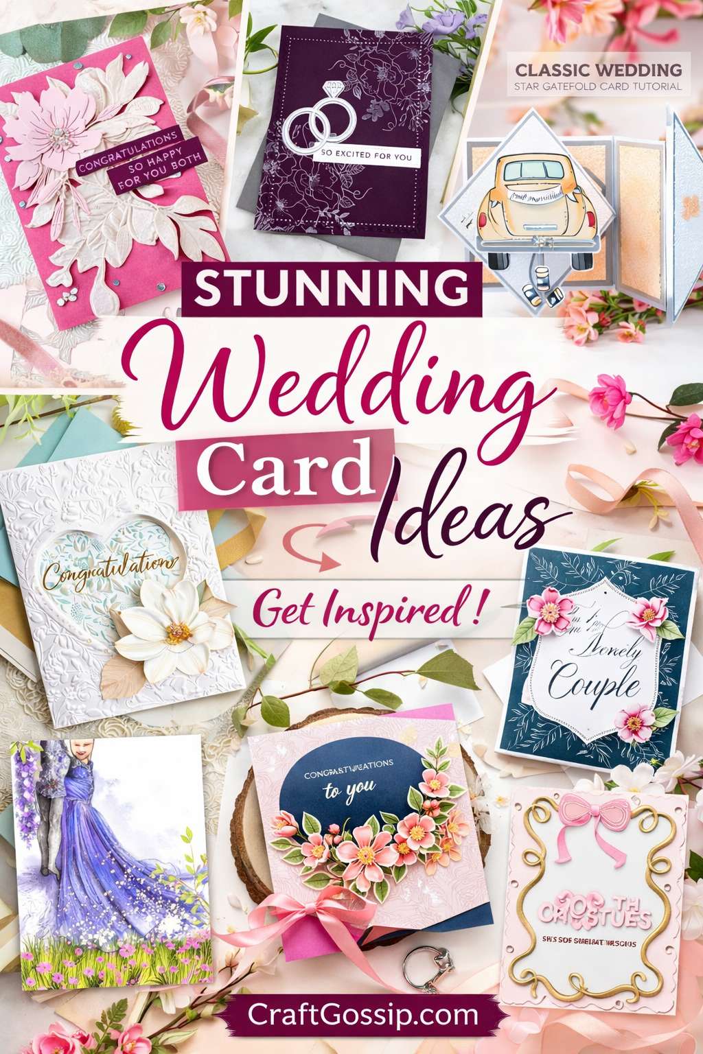 12 Handmade Wedding Card Ideas using a Variety of Techniques – Card Making
