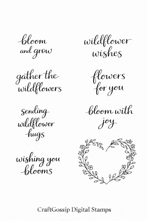 Free Wildflower Digital Stamps for Cardmaking and Paper Crafts – Card ...